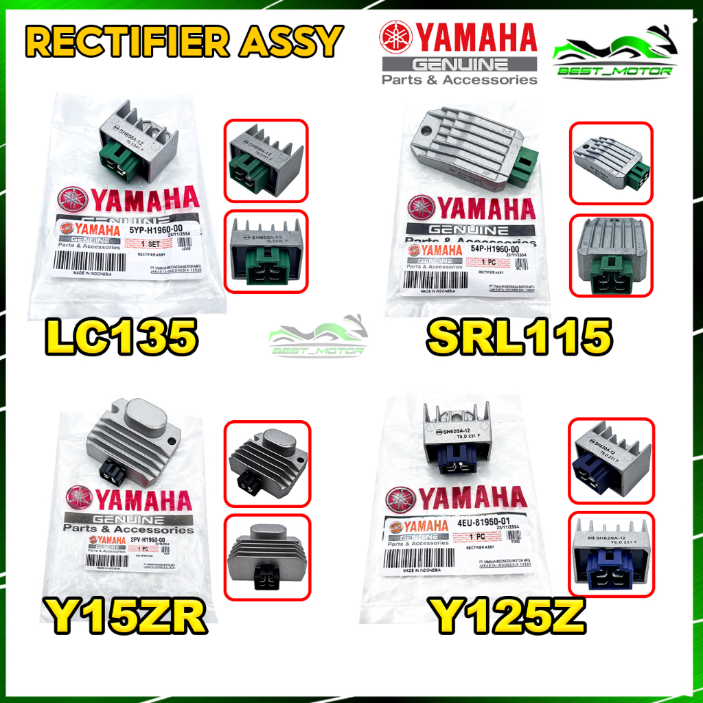 RECTIFIER ORIGNAL YAMAHA LC135 Y125 SRL115 FI Y15 LC 135 Y110 Y100 SRL110 (YAMAHA REGULATOR ...