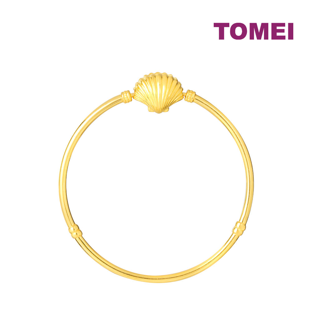 TOMEI Ocean Collection, Sea Shell Bangle, Yellow Gold 916 | Shopee Malaysia