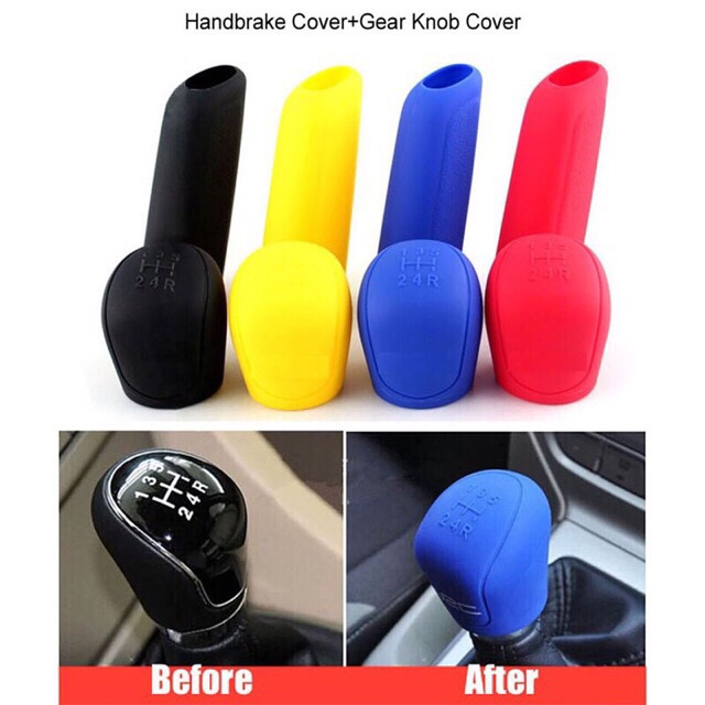 Car Gear Cover Handbrake Handbrek Cover Silicone Gear Knob Manual ...