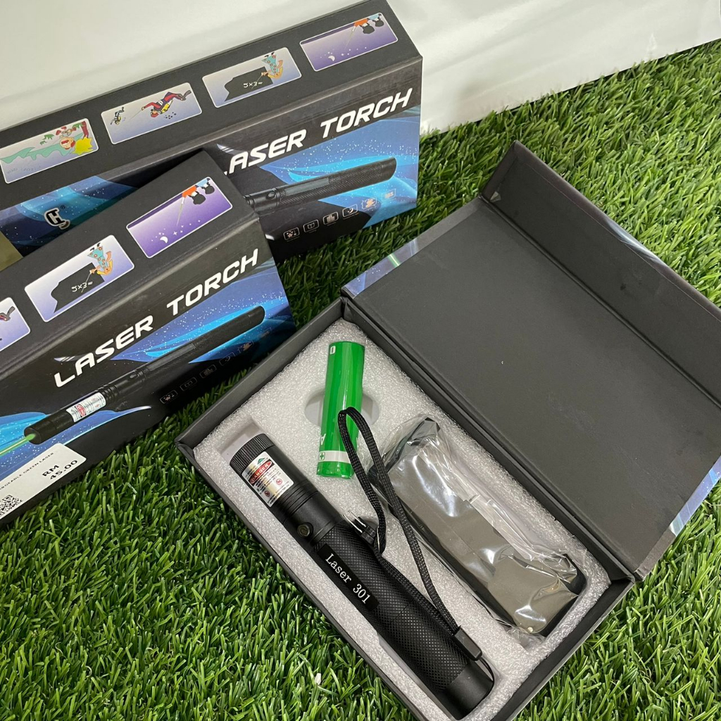 303 RECHARGEABLE GREEN LASER POINTER | MINI COMPACT PEN PRESENTATION ...