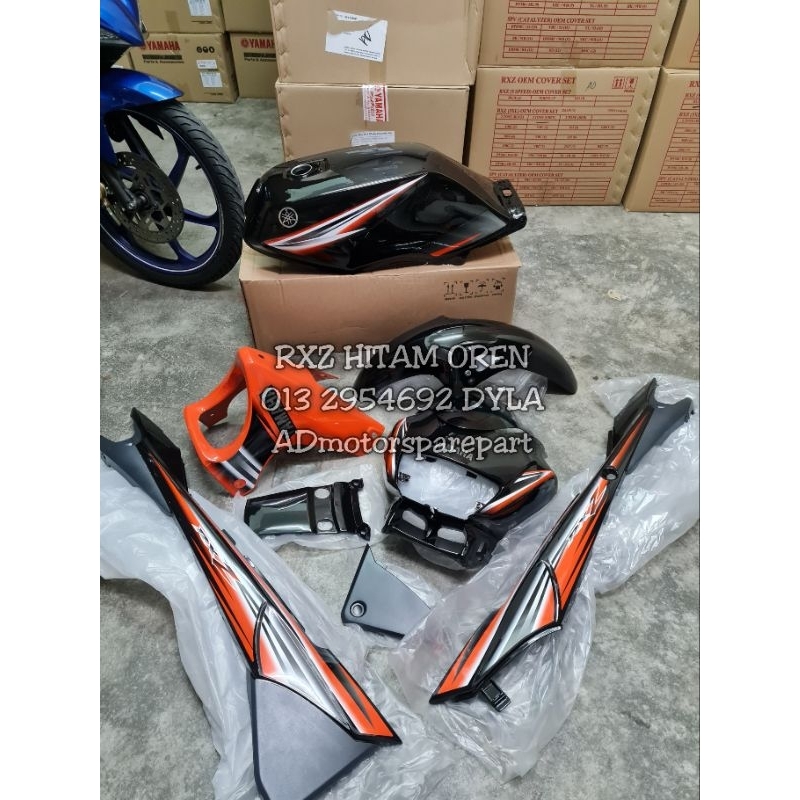 COVERSET RXZ HITAM OREN, HITAM SKALA, MAROON SKALA,BIRU SKALA | Shopee ...