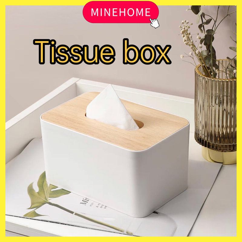Mine Home Wooden Tissue Holder Box Storage Tissue box Bekas Tisu kotak ...