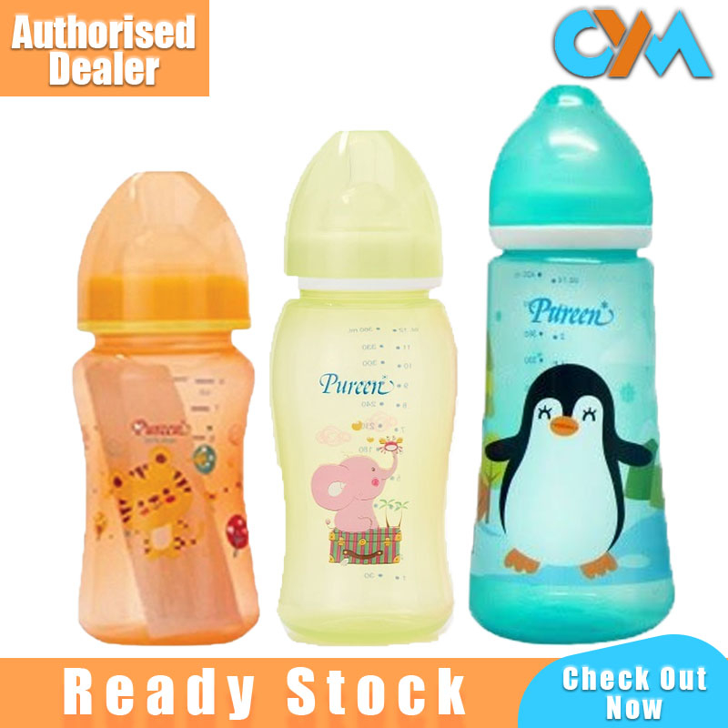 Pureen Botol Susu Wide Neck Bottle 420ml 360ml 240ml BPA Free Leher ...