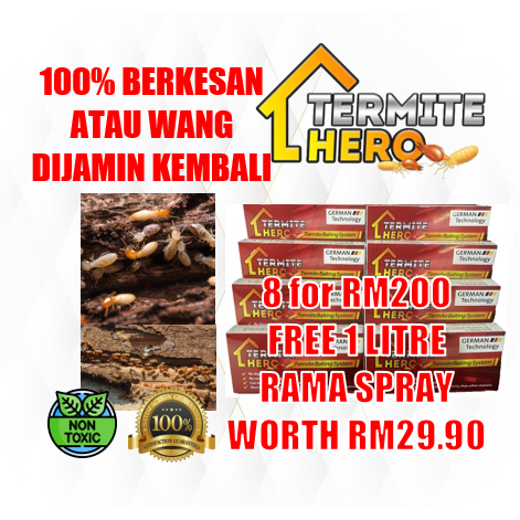 Termite Baiting Station TERMITE HERO / Sistem Umpan Anai-anai / Colony Eliminating System / Pest ...