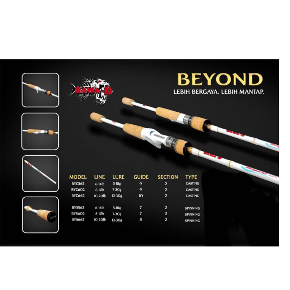 2023 SAWA-D BEYOND Baitcast & Spinning Rod BC Baitcasting | Shopee Malaysia