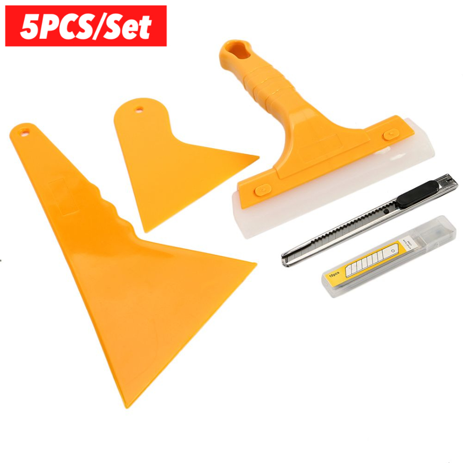 5PCS/Set Car Tinted Tint Tool Kit Auto Vinyl Window Film Scraper Alat Tinted Pasang Cermin ...