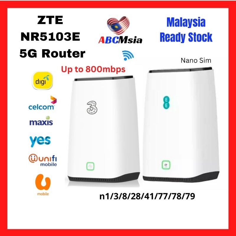 ZTE NR5103e Dual Band 5G Sim Card wifi 6 Modem | Shopee Malaysia