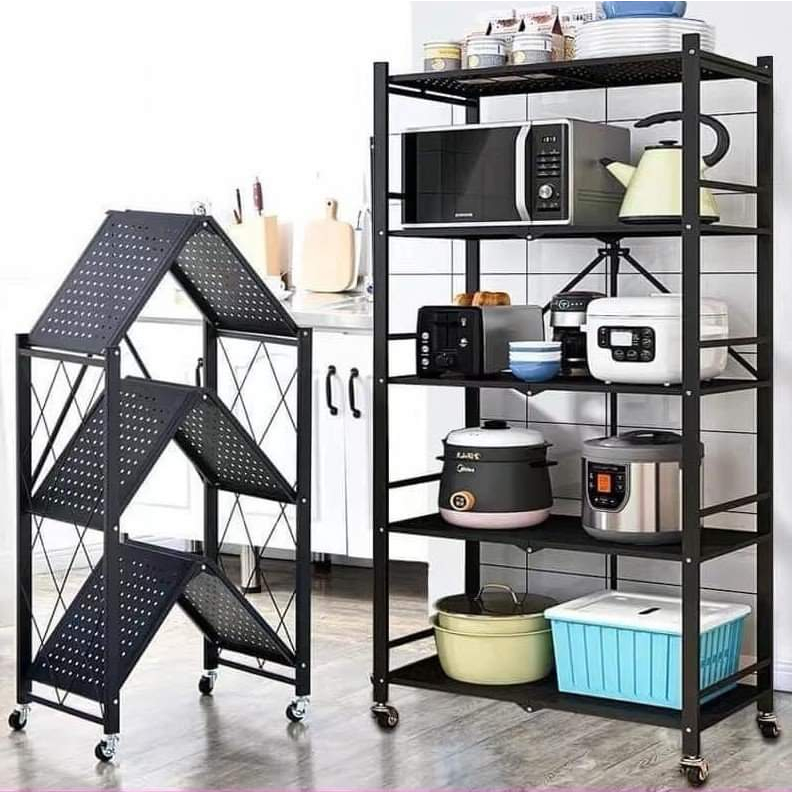 🔴CLEAR STOCK🔴 Foldable Storage Rack With Wheel Rak Penyimpan Boleh ...