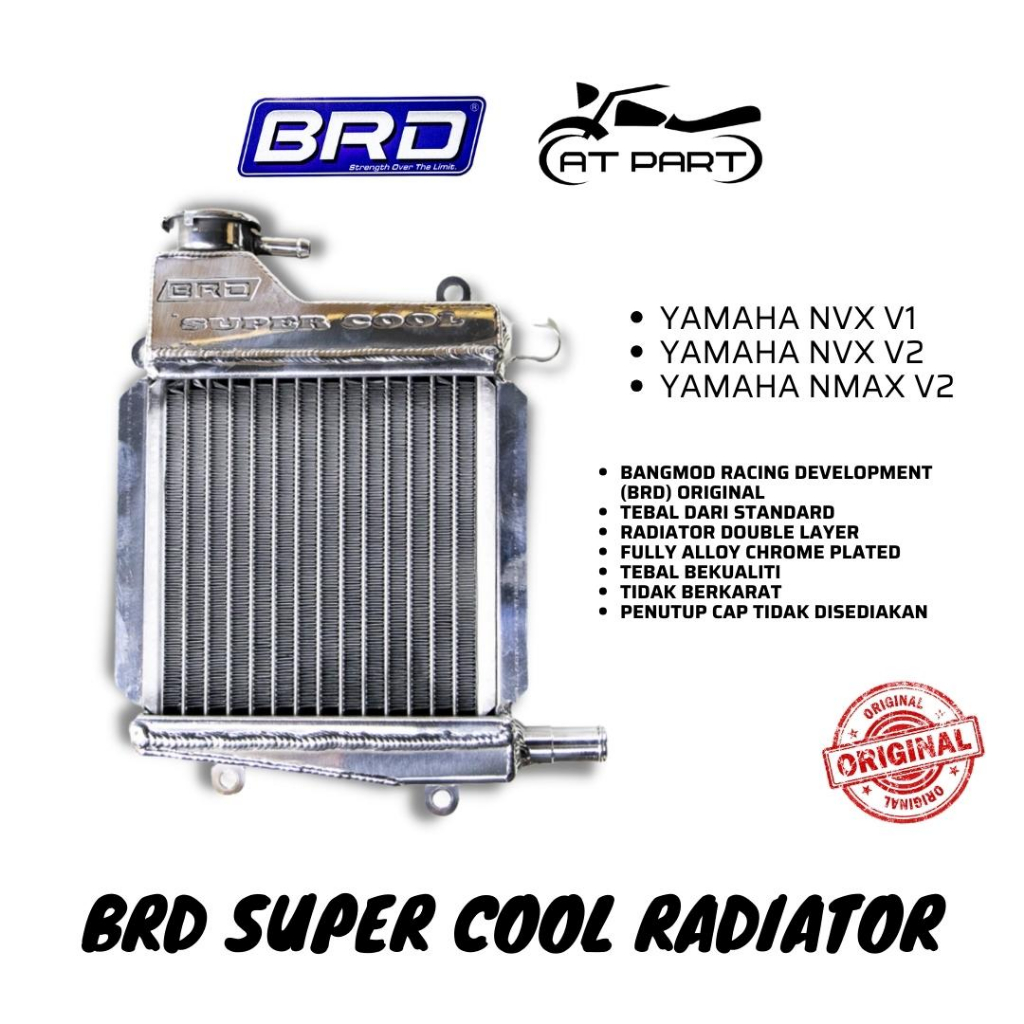 BRD RADIATOR RACING ORIGINAL 100% THAILAND NVX AEROX V1 NMAX NEW ...