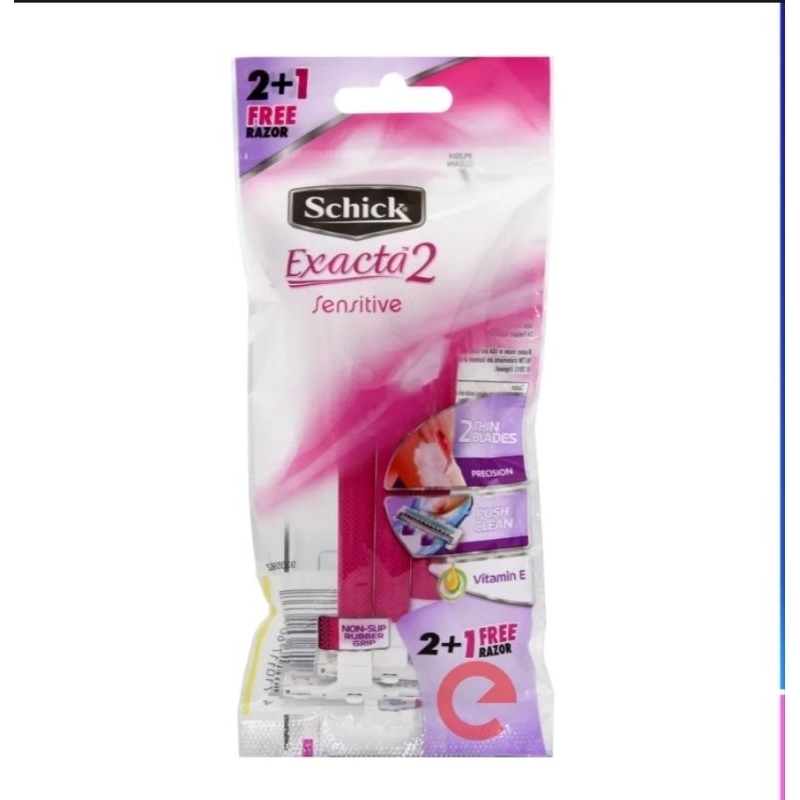 SCHICK Exacta 2 Sensitive -- Women's Disposable Razor (2's + 1's ...