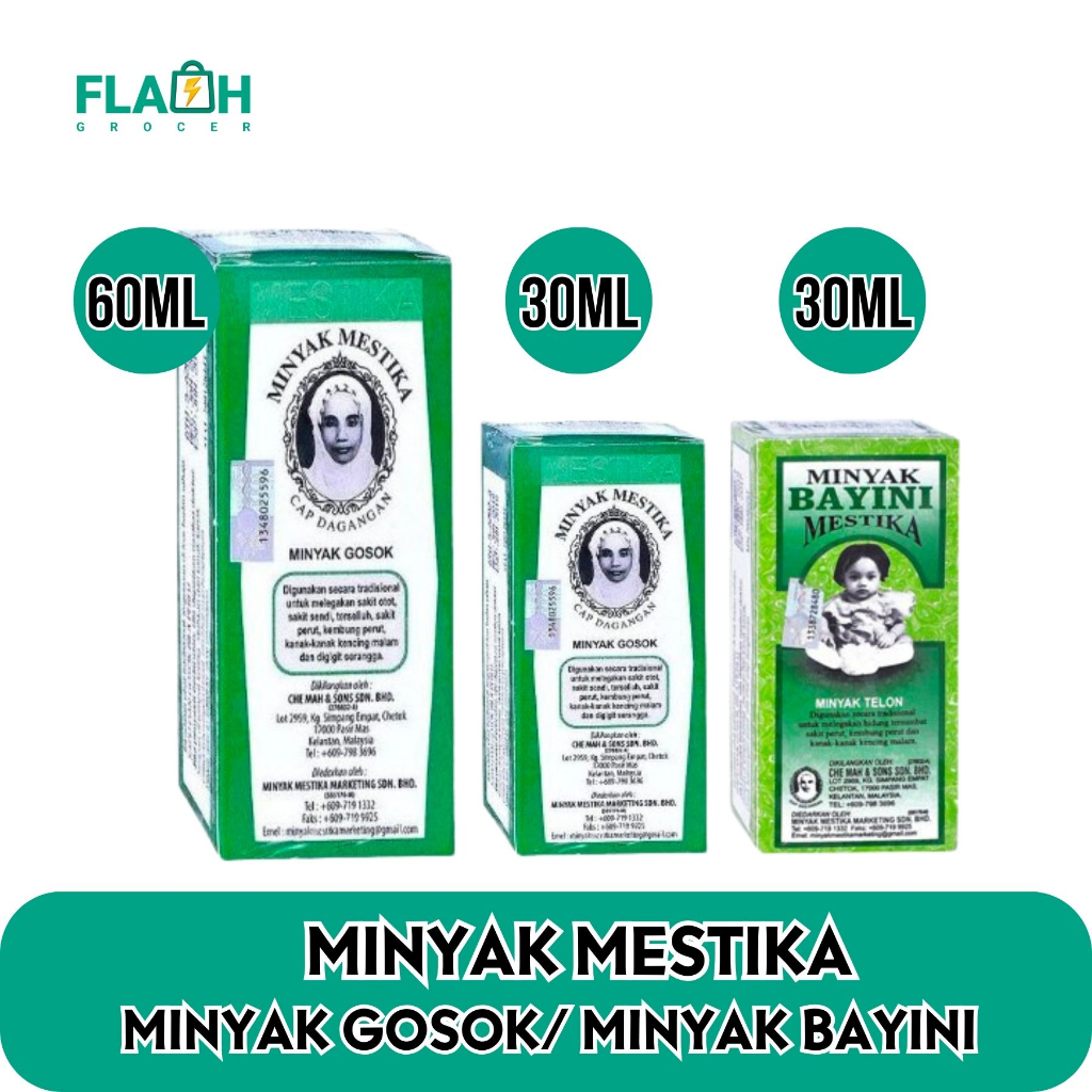 CAP DAGANGAN Minyak Mestika- Minyak Gosok/ Minyak Bayini Telon Oil ...