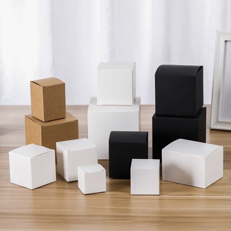 Square Kraft Paper Box | Mini Gift Box | Candy Box | Packaging Box ...