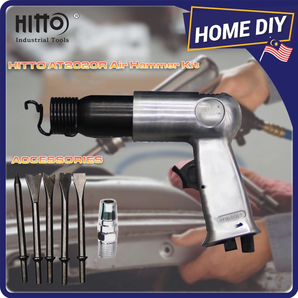 HITTO Air Hammer Kit - AT2020R / 190MM Hammer Kit Round / Pneumatic ...