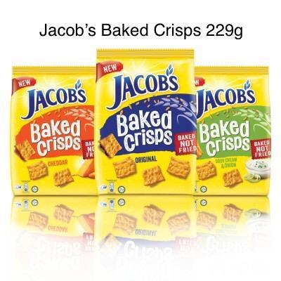 Jacob's Baked Crisps - Original/Sour Cream/Cheddar Baked Crips (229g ...