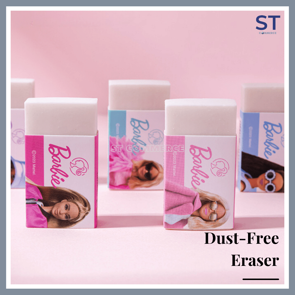 Barbie Kids Eraser Rubber Dust Free Eraser 2B Pencil Eraser Pemadam ...