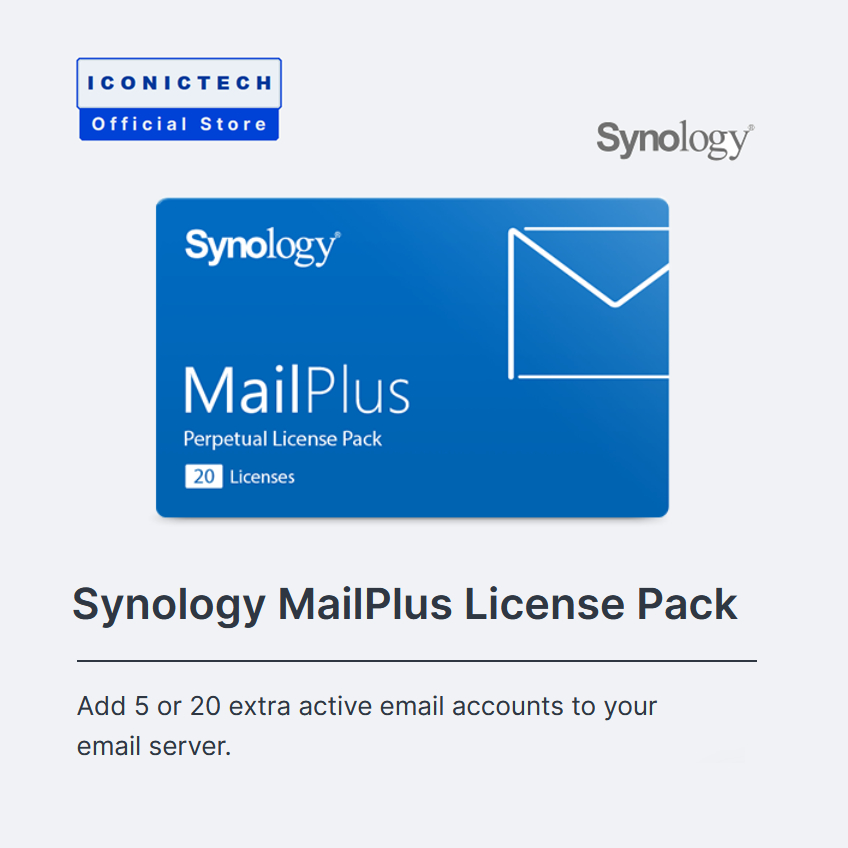 Synology MailPlus Mail Server - License Pack for 5 20 MailPlus Pack 20 ...