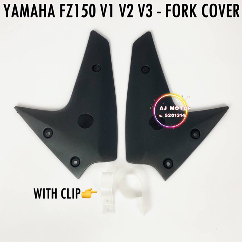 YAMAHA FZ150 FZ150i FZ FORK COVER WITH CLIP FOR FRONT FENDER MUDGUARD ...