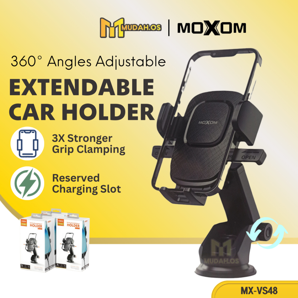 MOXOM Foldable Mobile Hand Phone Holder Adjustable Fhone Stand In Car ...