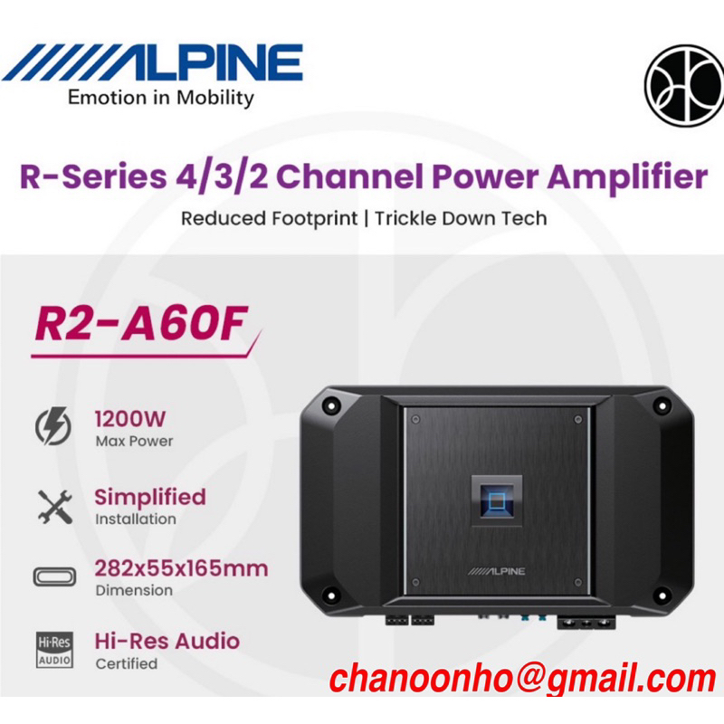 Alpine R2-A60F R-Series 4/3/2 Channel Hi-Res Audio Certified Power ...
