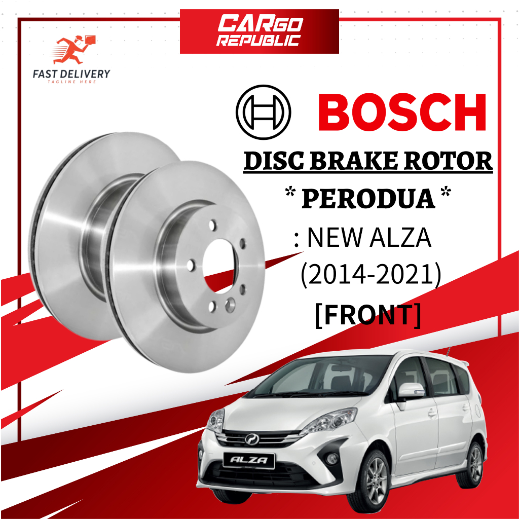 Bosch Disc Rotor Perodua New Alza (2014-2021) (Front) 100% Made in ...