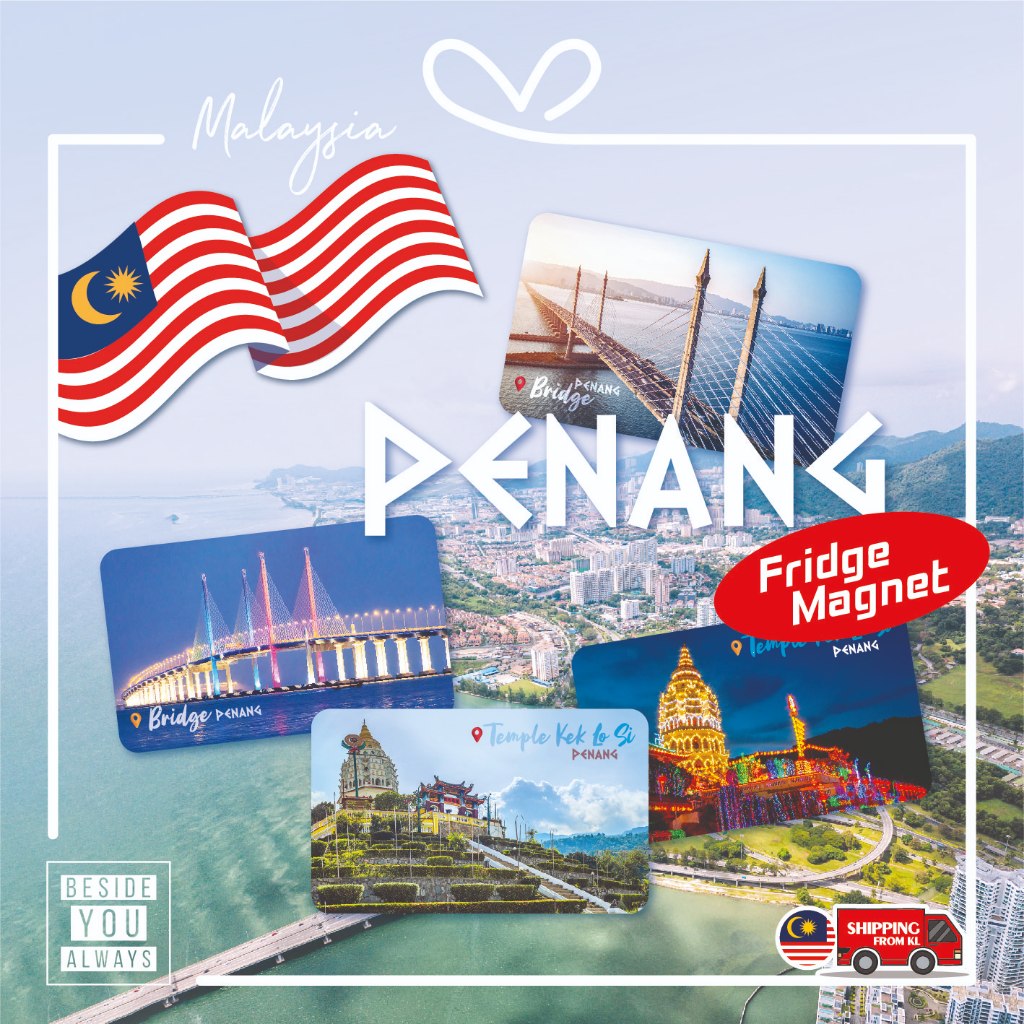 Malaysia Penang Gift Souvenir Fridge Magnet 9cm x 5.5cm | Shopee Malaysia