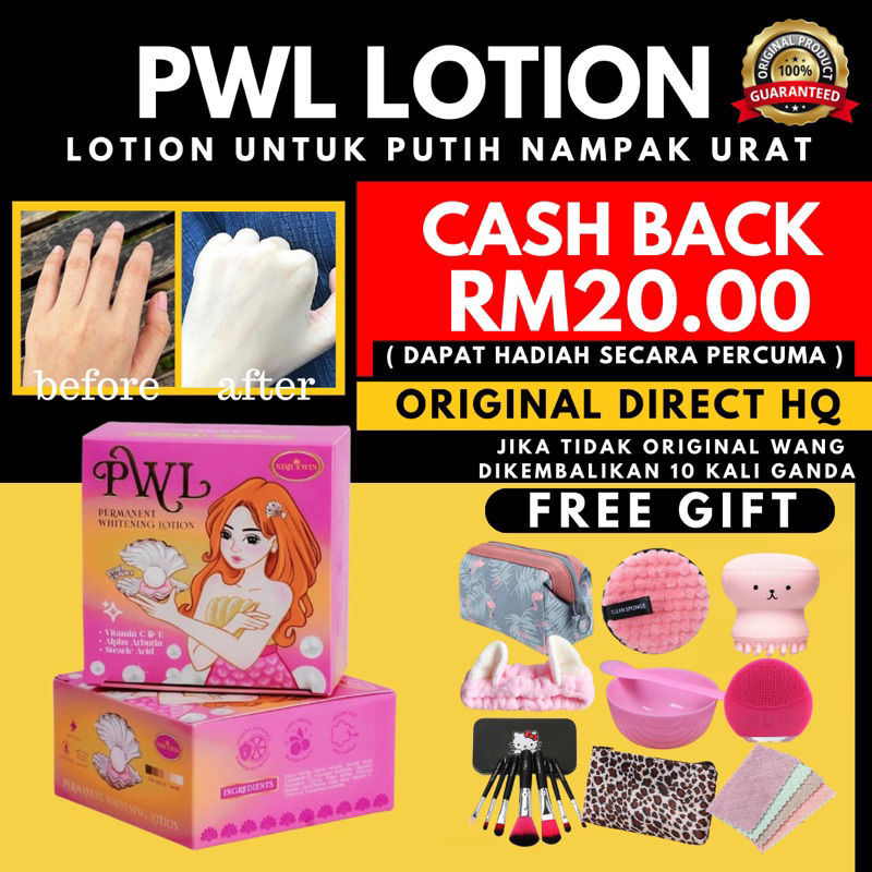 🔥 ORIGINAL 🔥PWL PERMANENT WHITENING LOTION by Nisjuewin ORIGINAL HQ ...