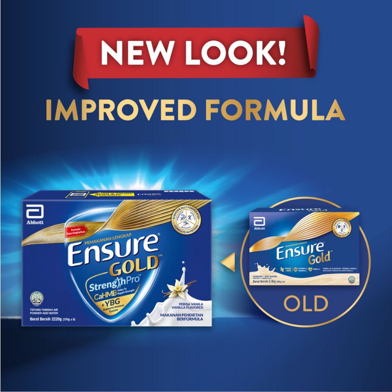 Ready stock Ensure Gold Wheat&Vanilla2.22kg(New formula New look)( no ...