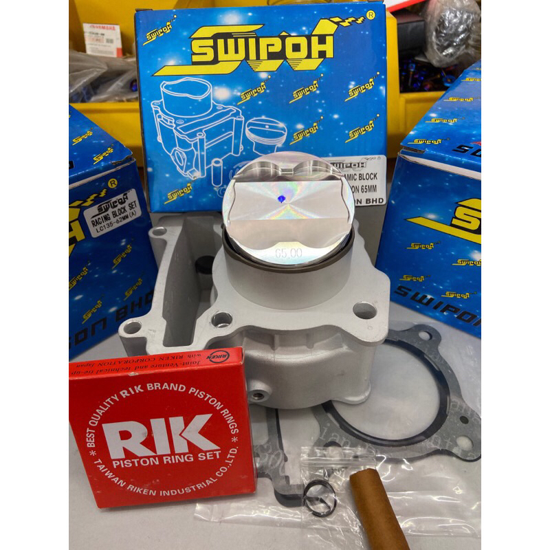 SWIPOH CERAMIC RACING BLOCK 62MM 63MM 65MM FORGED PISTON CNC LC135 ...