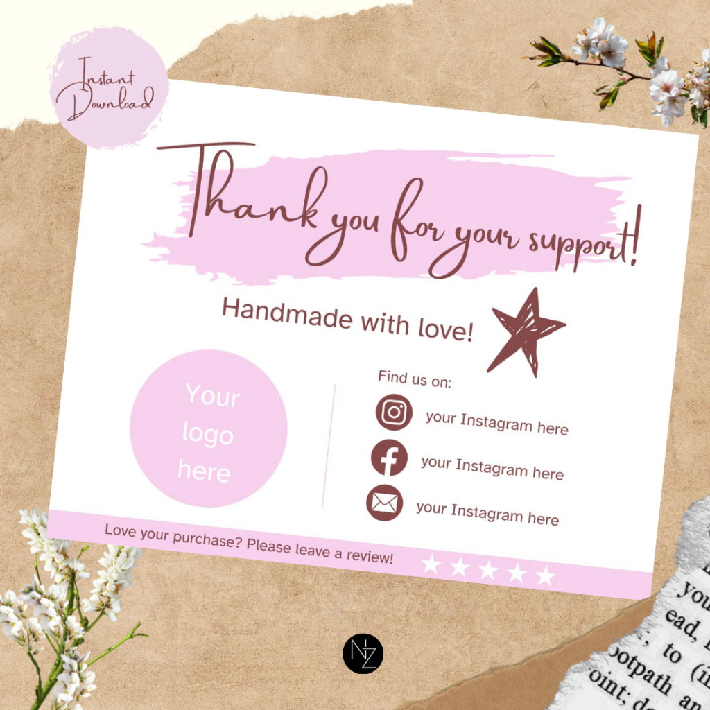 SALE PROMO OFFER Business Thank You Card, Thank You Insert Template ...