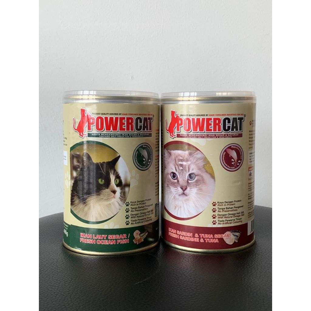 POWERCAT TIN CAT WET FOOD [400G] [OCEANFISH / SARDINE TUNA] | Shopee ...