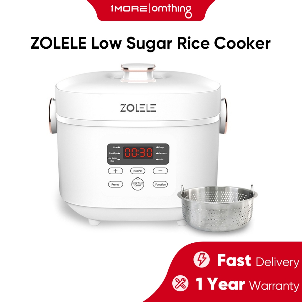 ZOLELE Low Sugar Rice Cooker 3L Multifunction Electric Rice Cooker Desugar Rice Cooker Periuk ...