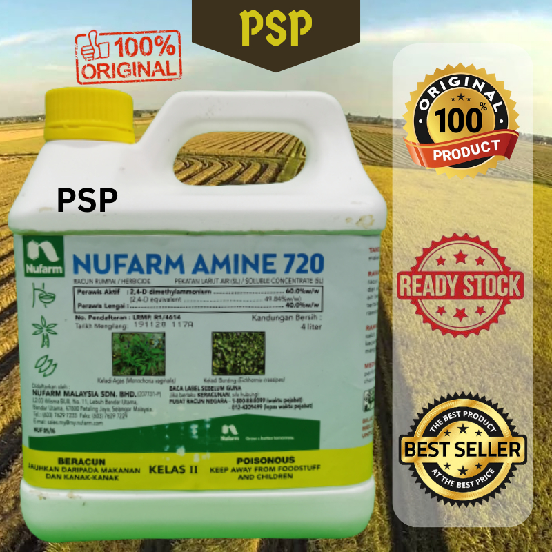 4L AMINE 720 NUFARM /Racun Rumput Herbicide/Amine 60/Keladi Agas ...