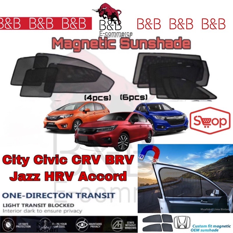 Magnetic Sunshade Suitable for ACCORD WRV HRV BRV CRV CITY CIVIC HRV ...