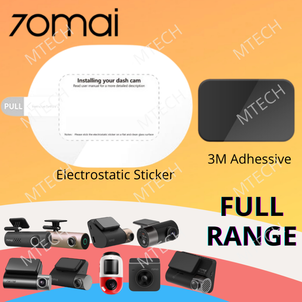 🇲🇾[ORIGINAL] 70MAI Electrostatic Sticker DDPAI A500 PRO 4K RC06 3M ...