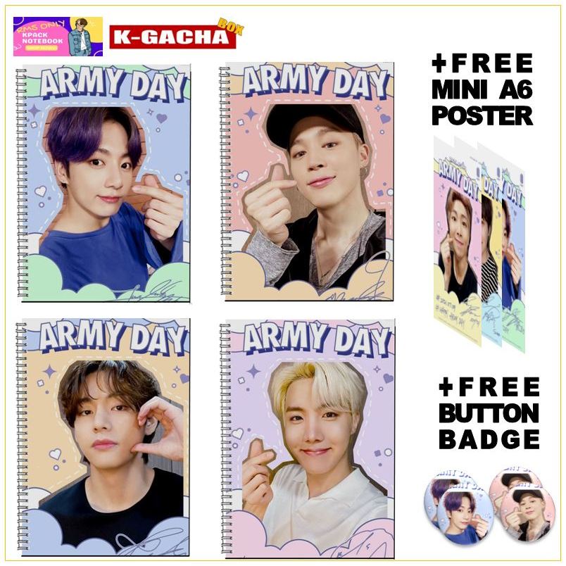 [BTS ARMY] NOTEBOOK KPOP BTS ARMY JUNGKOOK JIMIN JIN JHOPE NAMJON SUGA ...