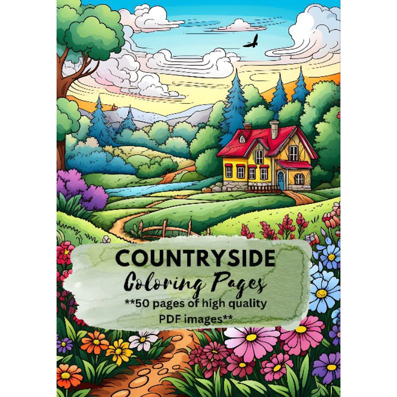 Beautiful Countryside Coloring Pages for kids and adults - High Quality ...