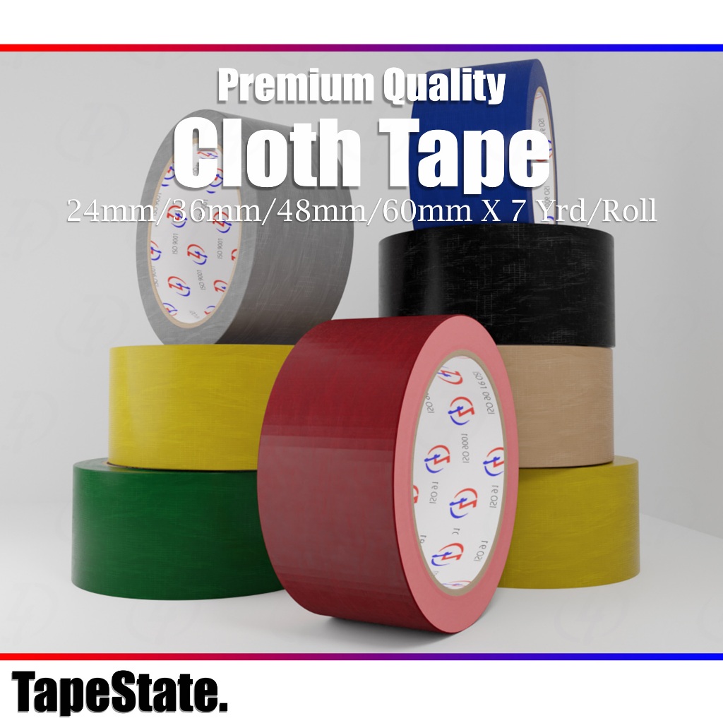 'TAPESTATE' Premium Quality - CLOTH TAPE/BINDING TAPE - 24mm/36mm/48mm ...