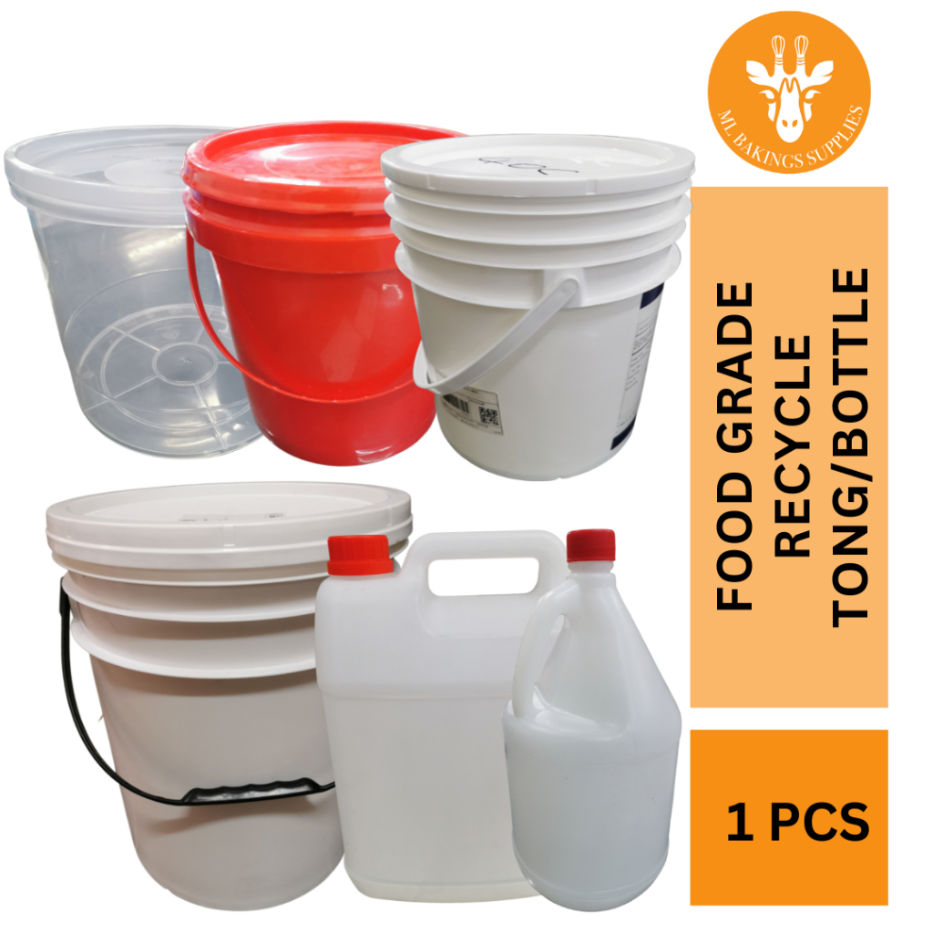 [READY STOCK] RECYCLE USED PLASTIC PAIL FOOD GRADE WITH LID BASKET,PAIL ...