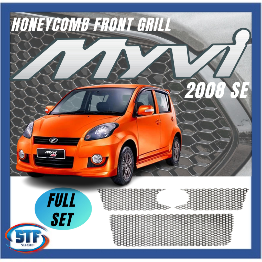 Perodua Myvi SE 2008 FACELIFT Ready Cut Honeycomb Grill Full Set Top ...