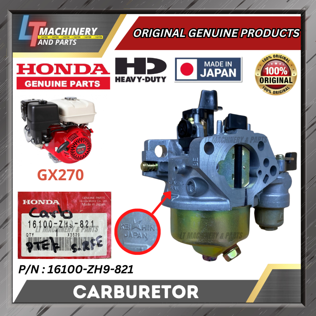 Original HONDA GX270 Gasoline Engine Carburetor 16100-ZH9-821 | Shopee Malaysia