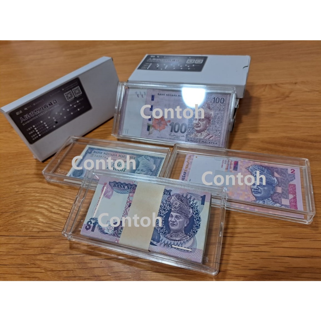 PCCB Note Collection Stack Banknotes Box Case Acrylic Clear | Shopee ...