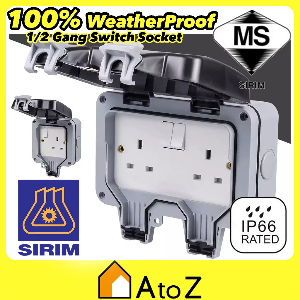 [SIRIM] Weatherproof Cover Switch Socket / Waterproof Cover IP66 With ...