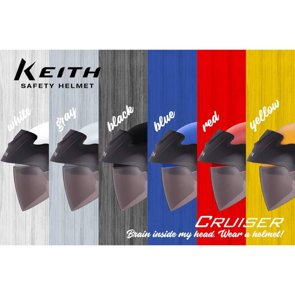 KEITH 02 CRUISER HELMET (VISOR SMOKE) | Shopee Malaysia