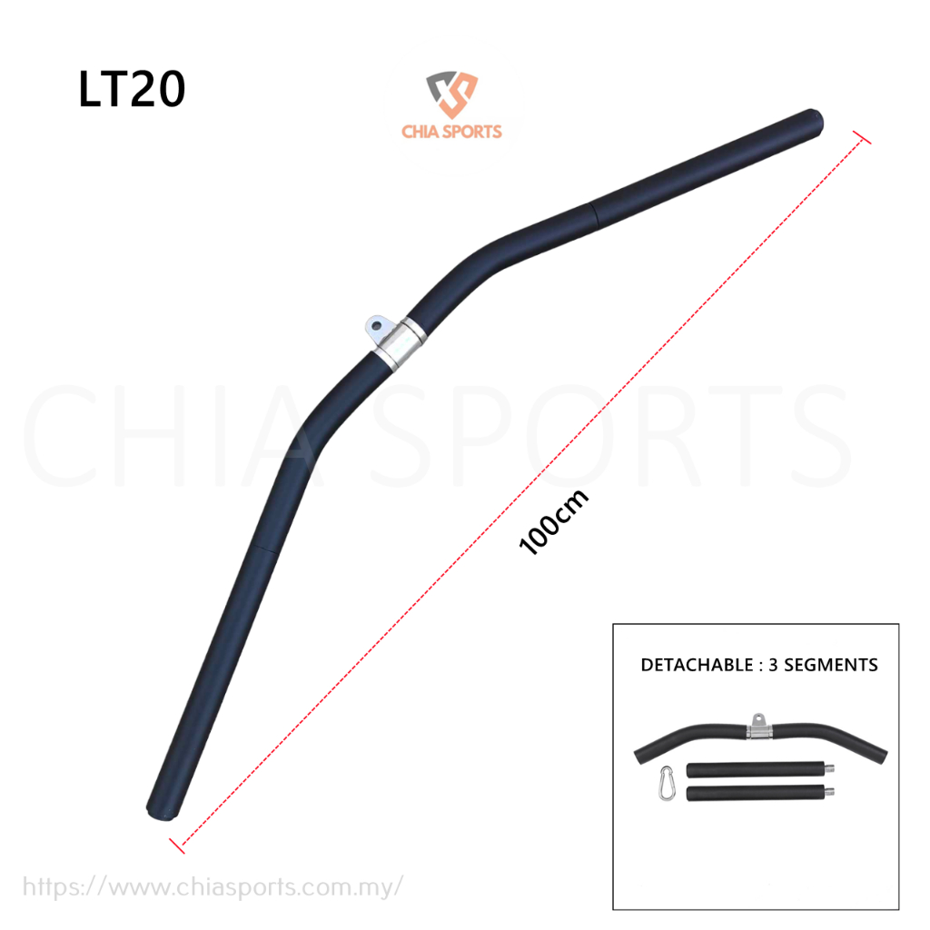LT20 Wide Lat Pulldown Bar 100cm Revolving Curl Handle Triceps Biceps ...