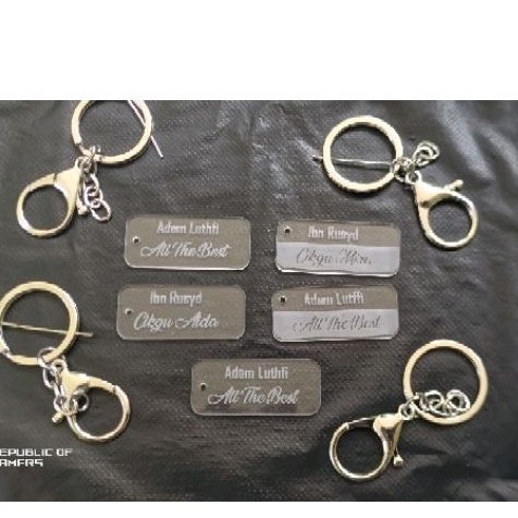 KEYCHAIN NAMA MURAH, custom SESUAI UNTUK HADIAH, CENDERAHATI, BOLEH ...