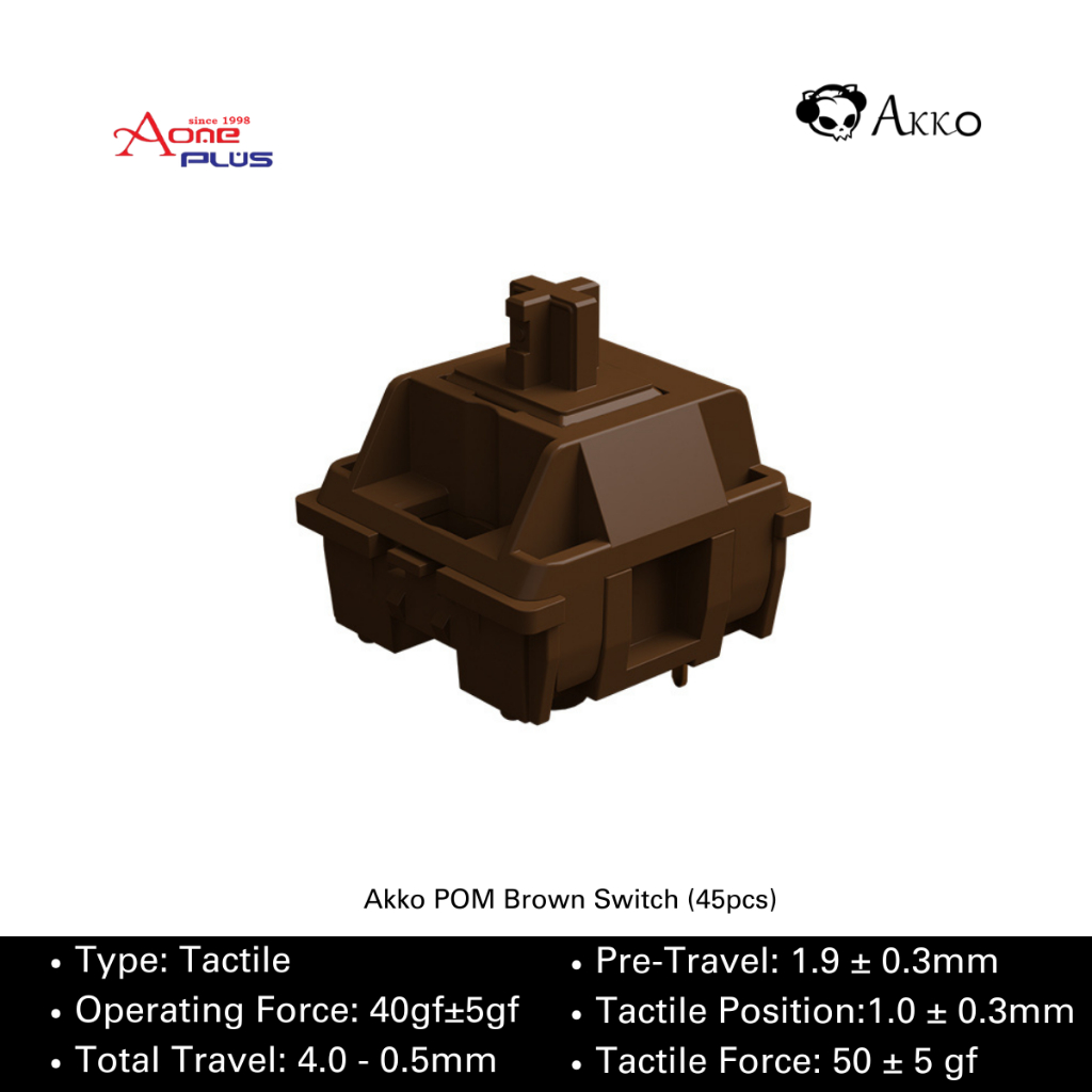 (AONE PLUS SS2) Akko POM Brown Switch (45pcs) | Shopee Malaysia