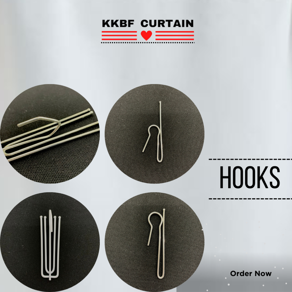 Ready Stock !!! French Pleat And Single Pinch Curtain Hooks Silver ...