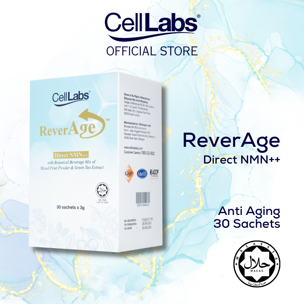 CellLabs Reverage Direct NMN ++ Anti Aging Solution 30 Sachet [JAKIM HALAL] Exp 11/2026 | Shopee ...