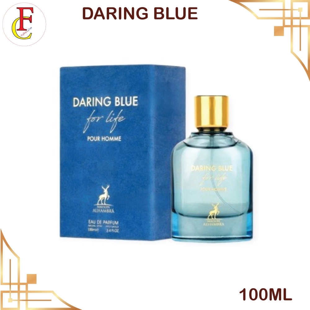DARING BLUE 100ML EAU DE PERFUME FOR UNISEX BY MAISON ALHAMBRA | Shopee ...