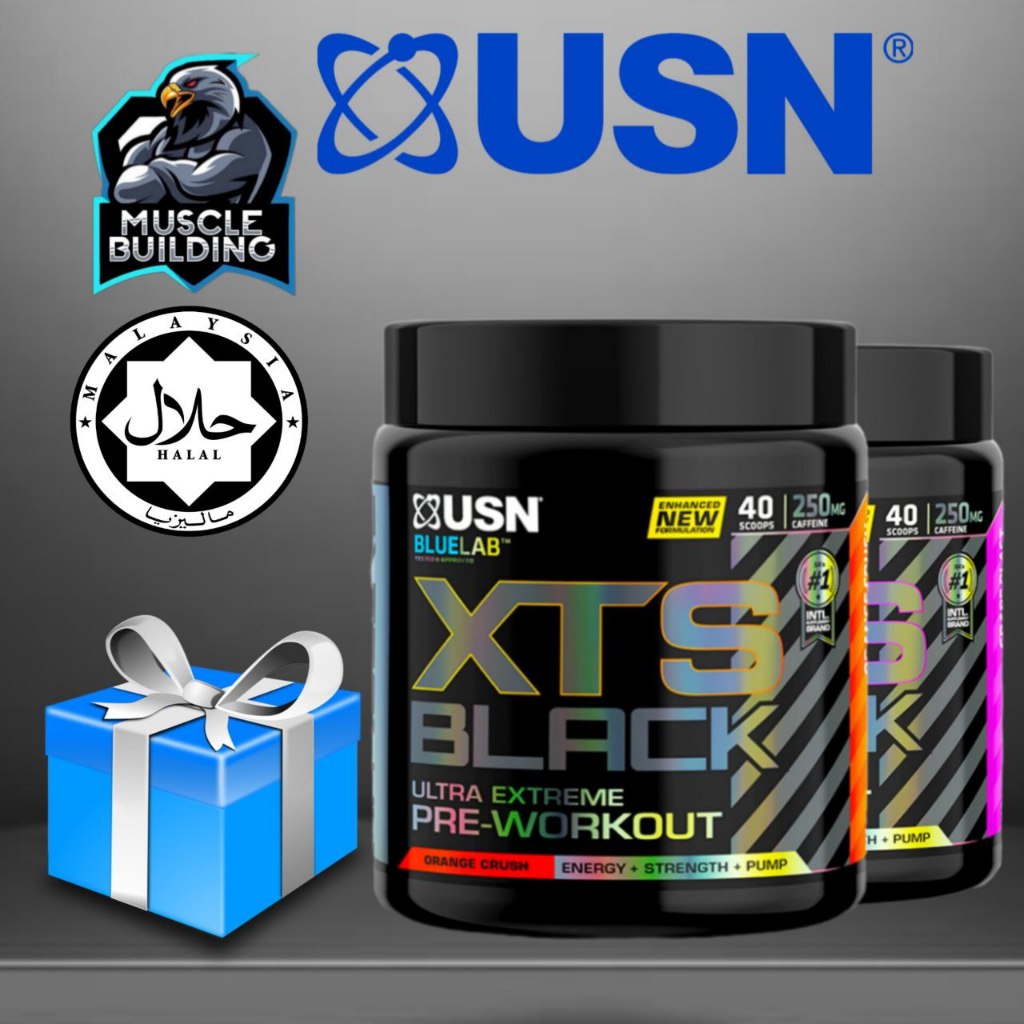 Halal USN XTS Black Extreme Pre-Workout Extreme energy Increased raw ...